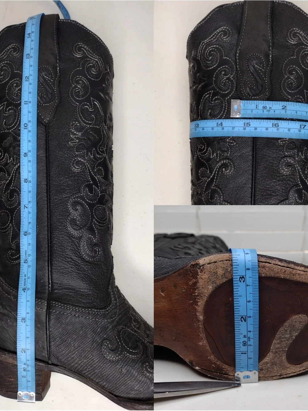 Corral | Shoes | Corral Vintage Sz 7 2 Snip Toe Embroidered Scroll ...